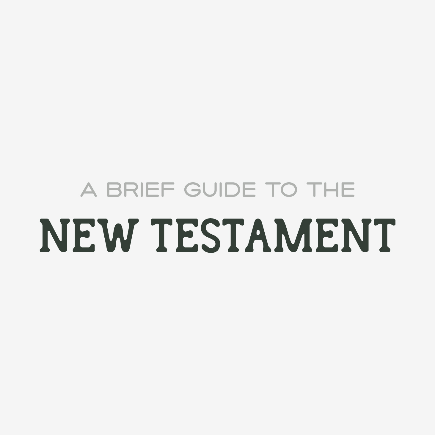 Course: A Brief Guide to the New Testament